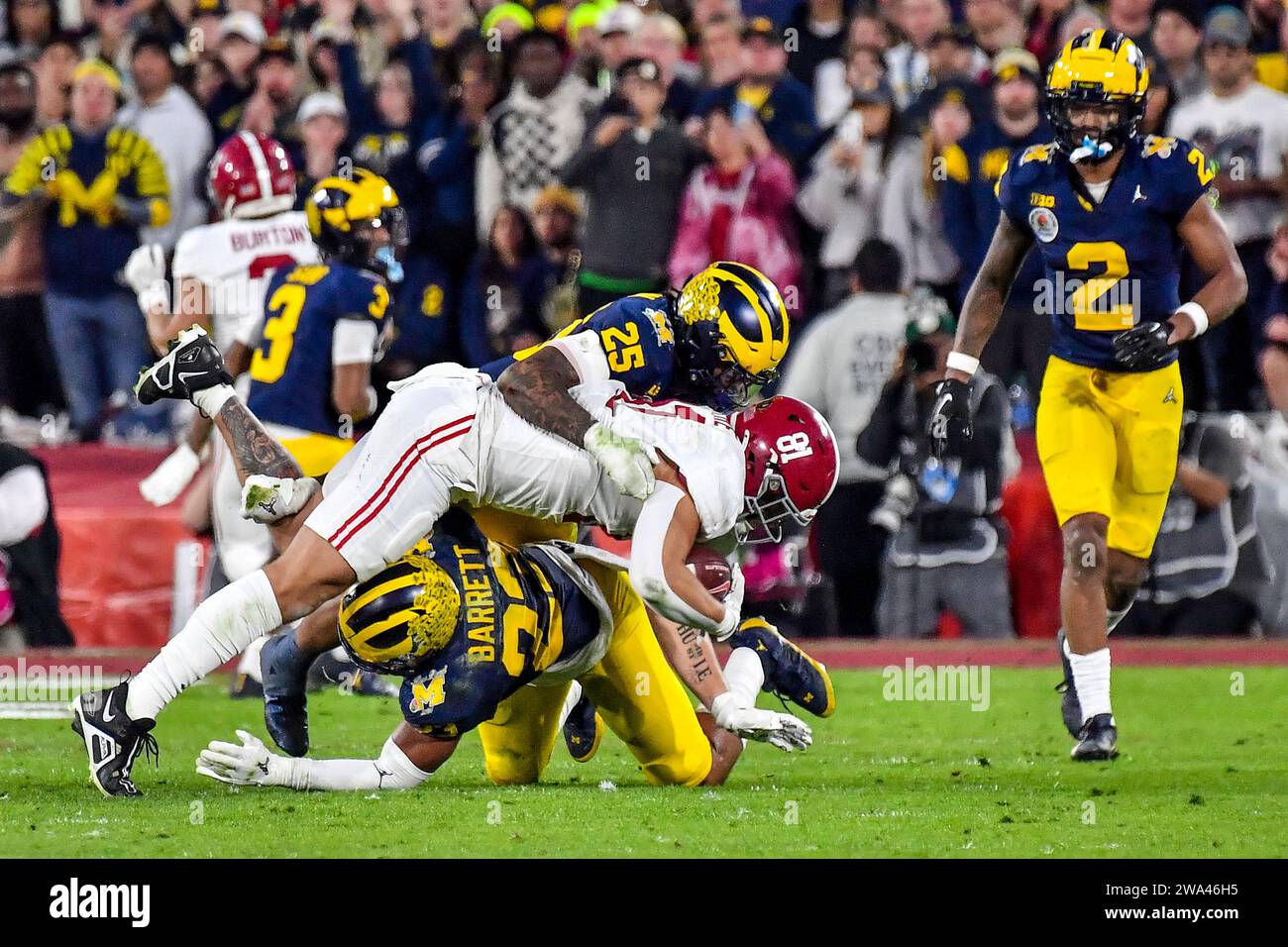 Pasadena, CA. 1st Jan, 2024. Alabama Crimson Tide tight end CJ Dippre ...