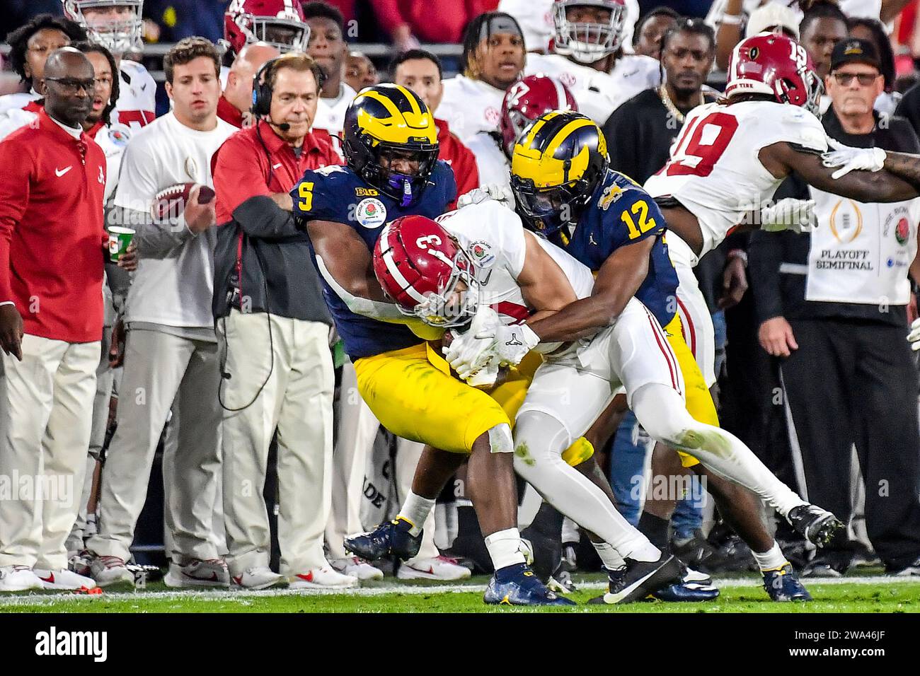Pasadena, CA. 1st Jan, 2024. Alabama Crimson Tide wide receiver ...