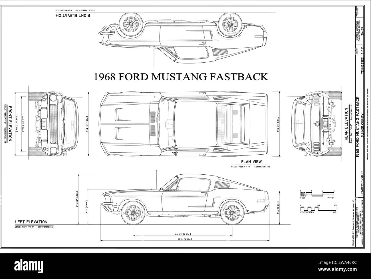 Detail of classic ford mustang Stock Vector Images - Alamy