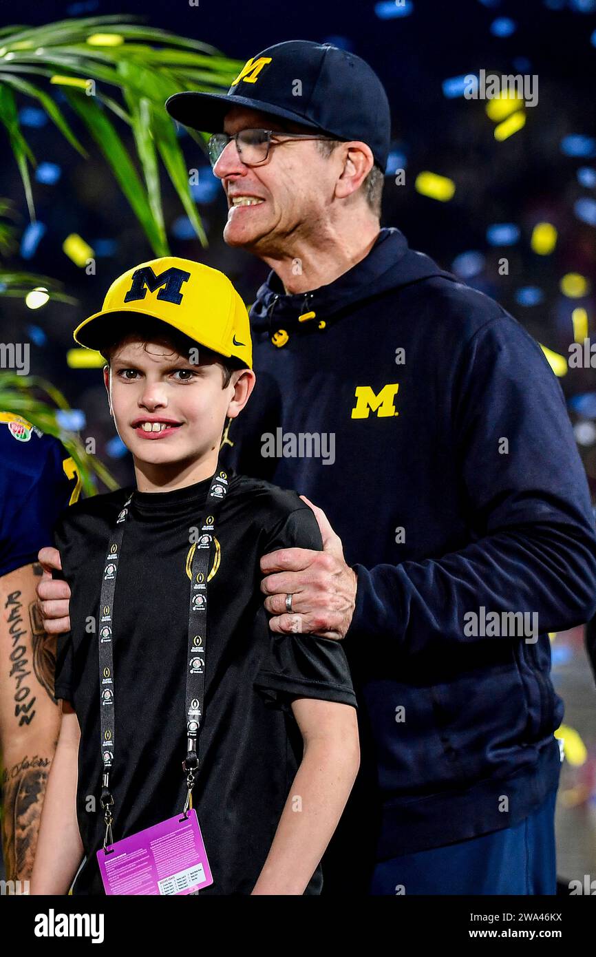 January 1, 2024 Pasadena, CA.Michigan Wolverines head coach Jim ...