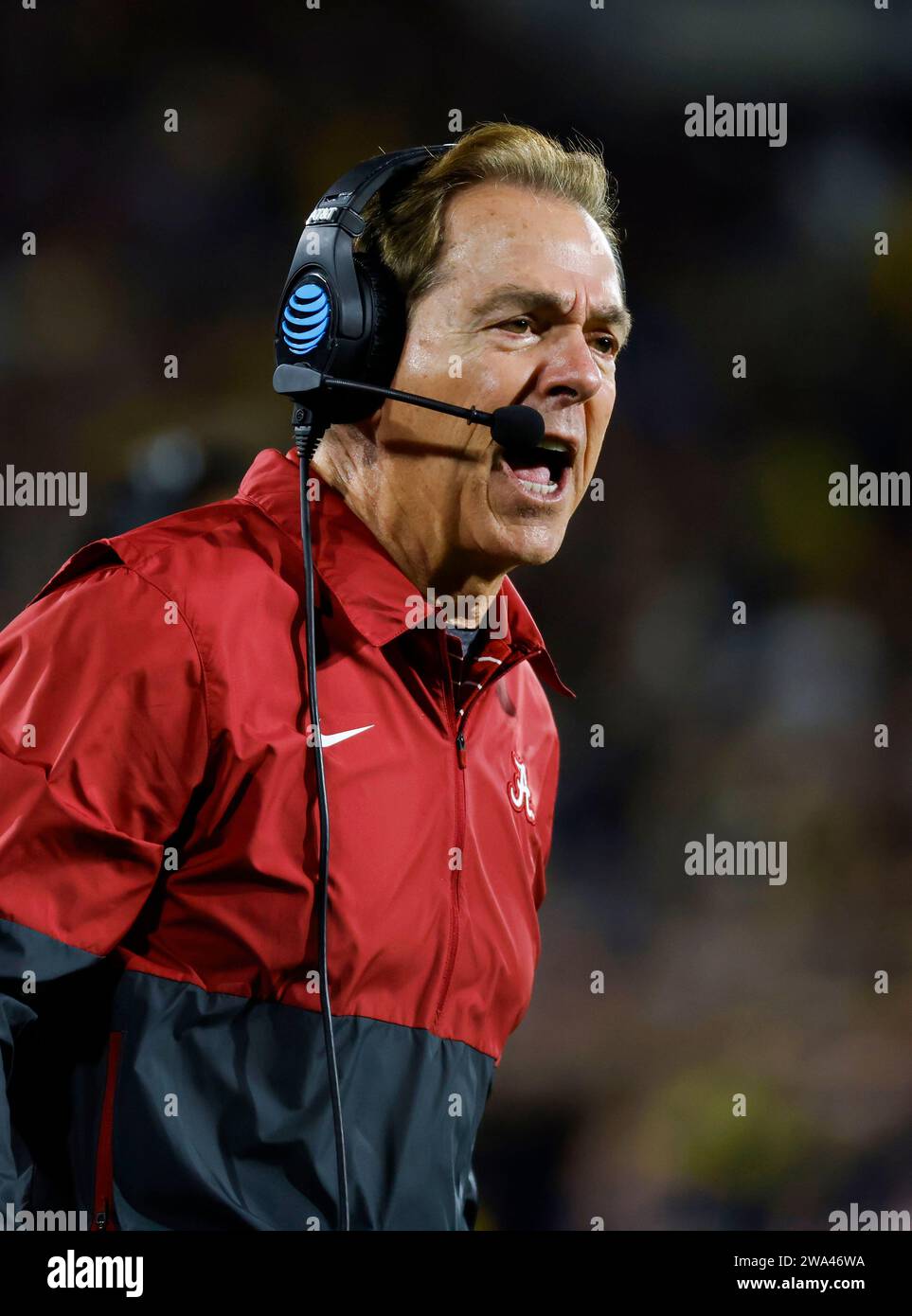 Pasadena, California, USA. 01st Jan, 2024. Alabama Crimson Tide head ...