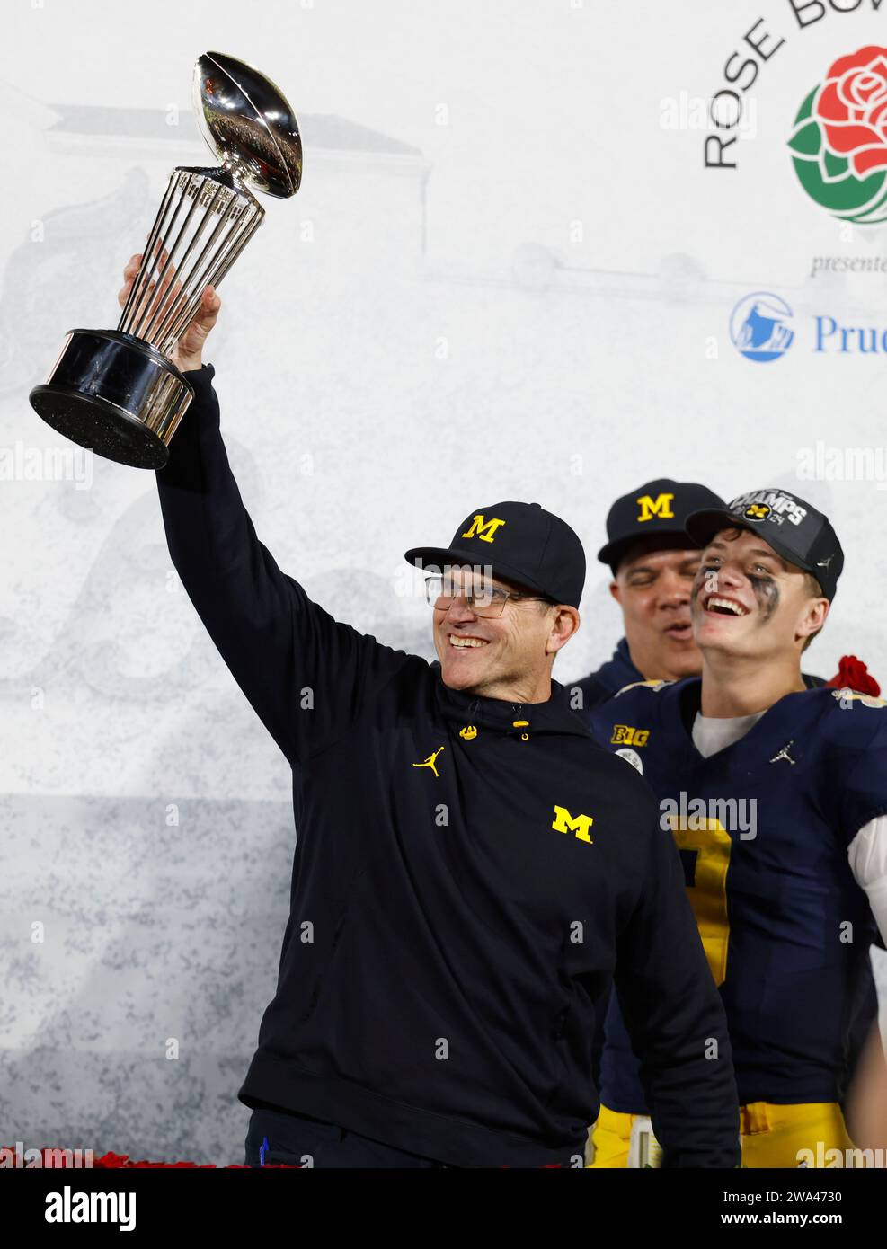 Pasadena, California, USA. 01st Jan, 2024. Michigan Wolverines head ...