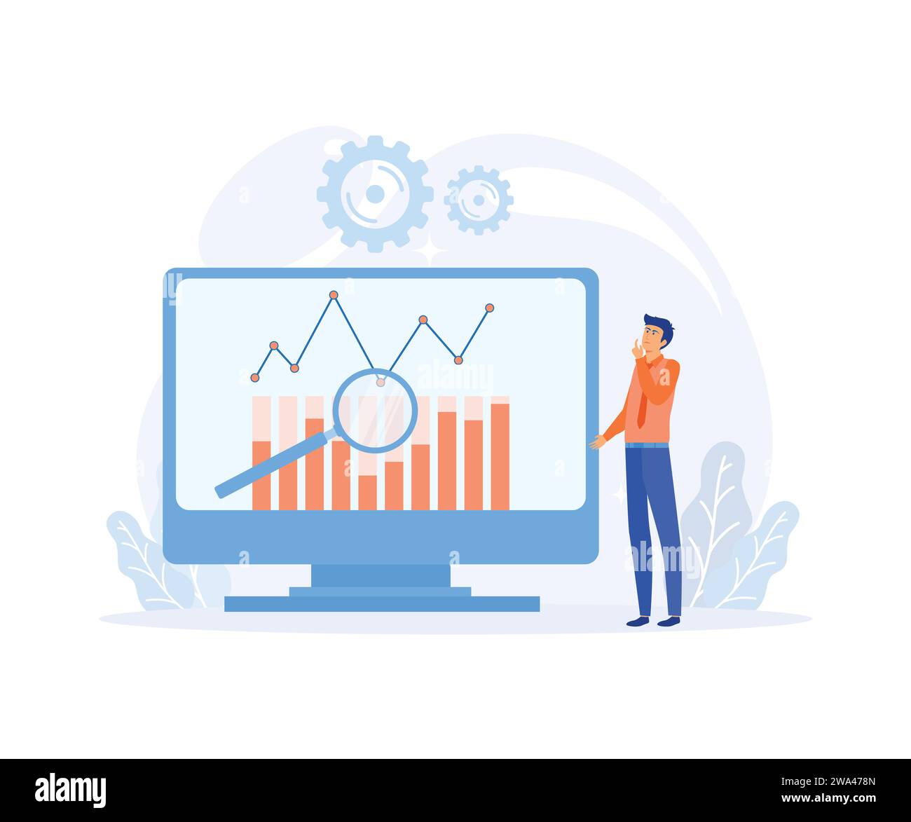Business Intelligence abstract concept Business data analysis ...