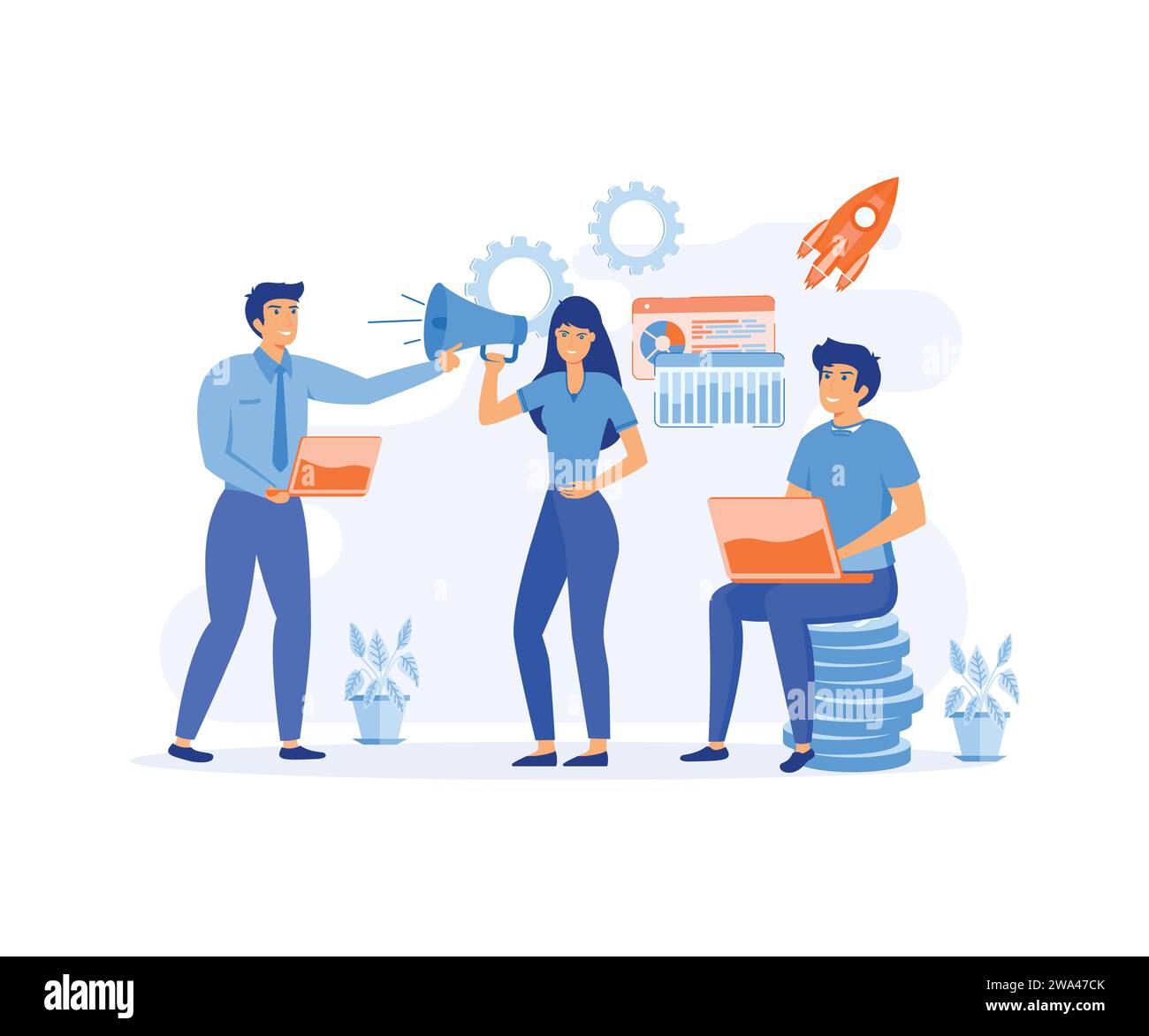 Networking businesswomen group Stock Vector Images - Alamy