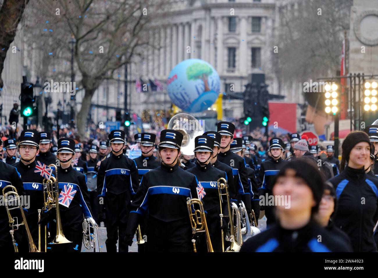 London, UK. 1st January, 2024. Crowds in London gather to watch the ...
