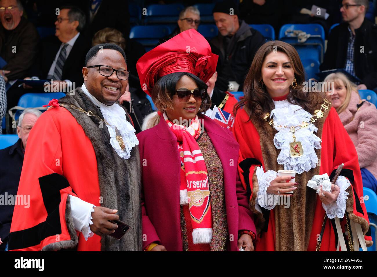 London, UK. 1st January, 2024. Crowds in London gather to watch the London New Year's Day Parade ...