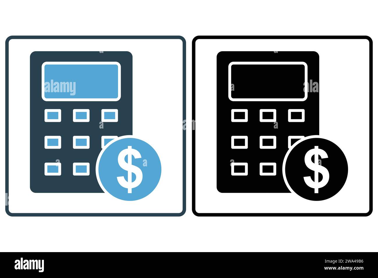 Computer calculations icon outline hi-res stock photography and images ...