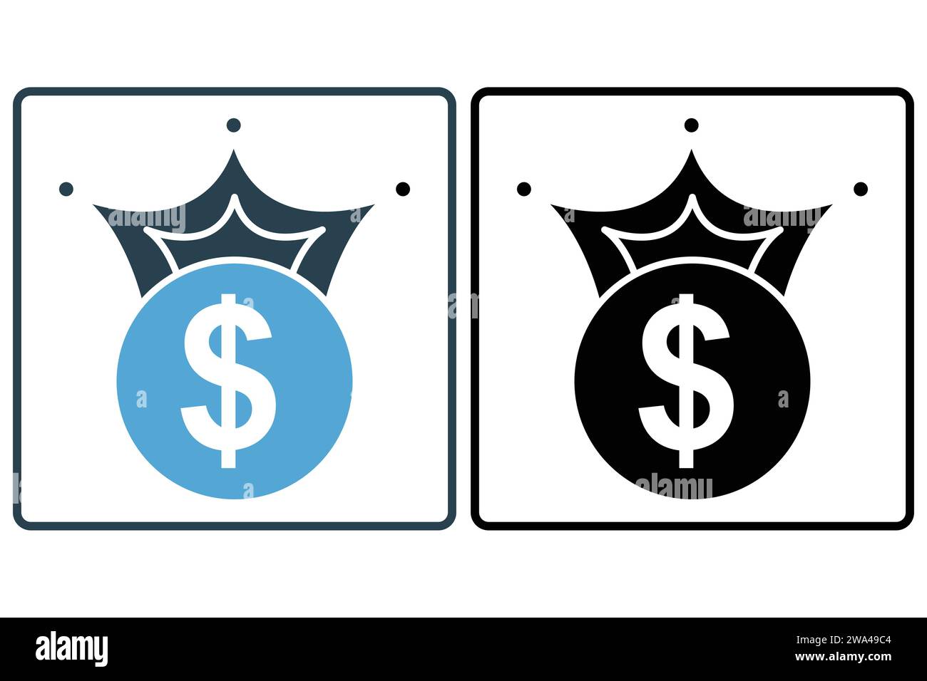 Dollar sign symbol crown hi-res stock photography and images - Alamy