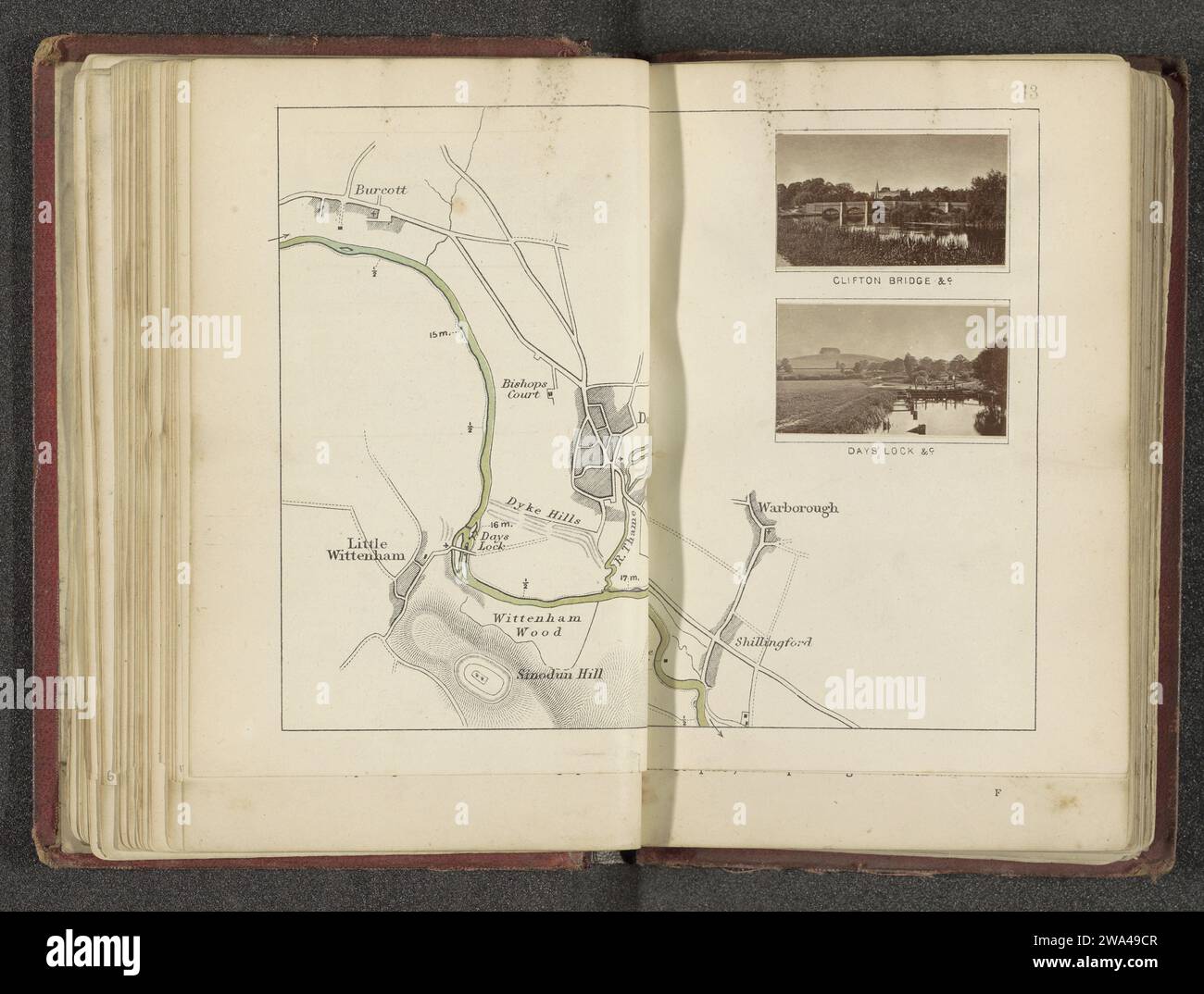 Map with two images of places along the Thames, in or after 1878 - in ...