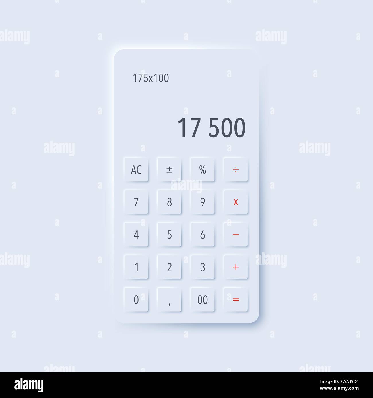 Calculator blue interface Stock Vector Image & Art - Alamy
