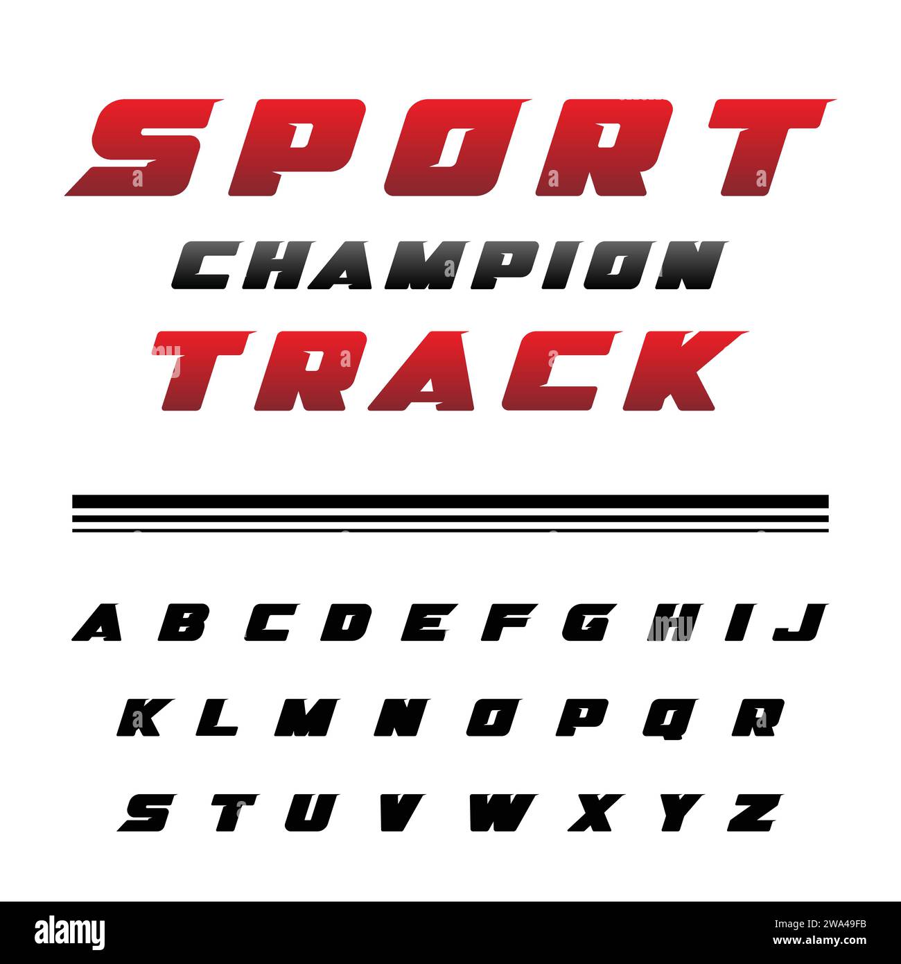 Sport race alphabet set Stock Vector Image & Art - Alamy