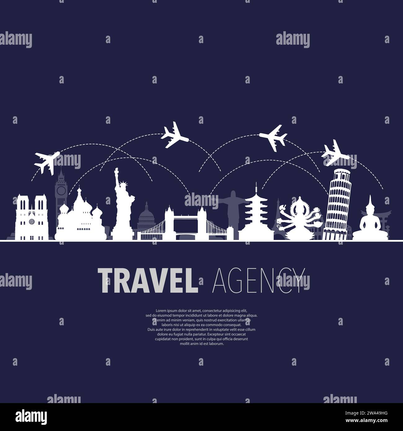 Japan travel agency Stock Vector Images - Alamy
