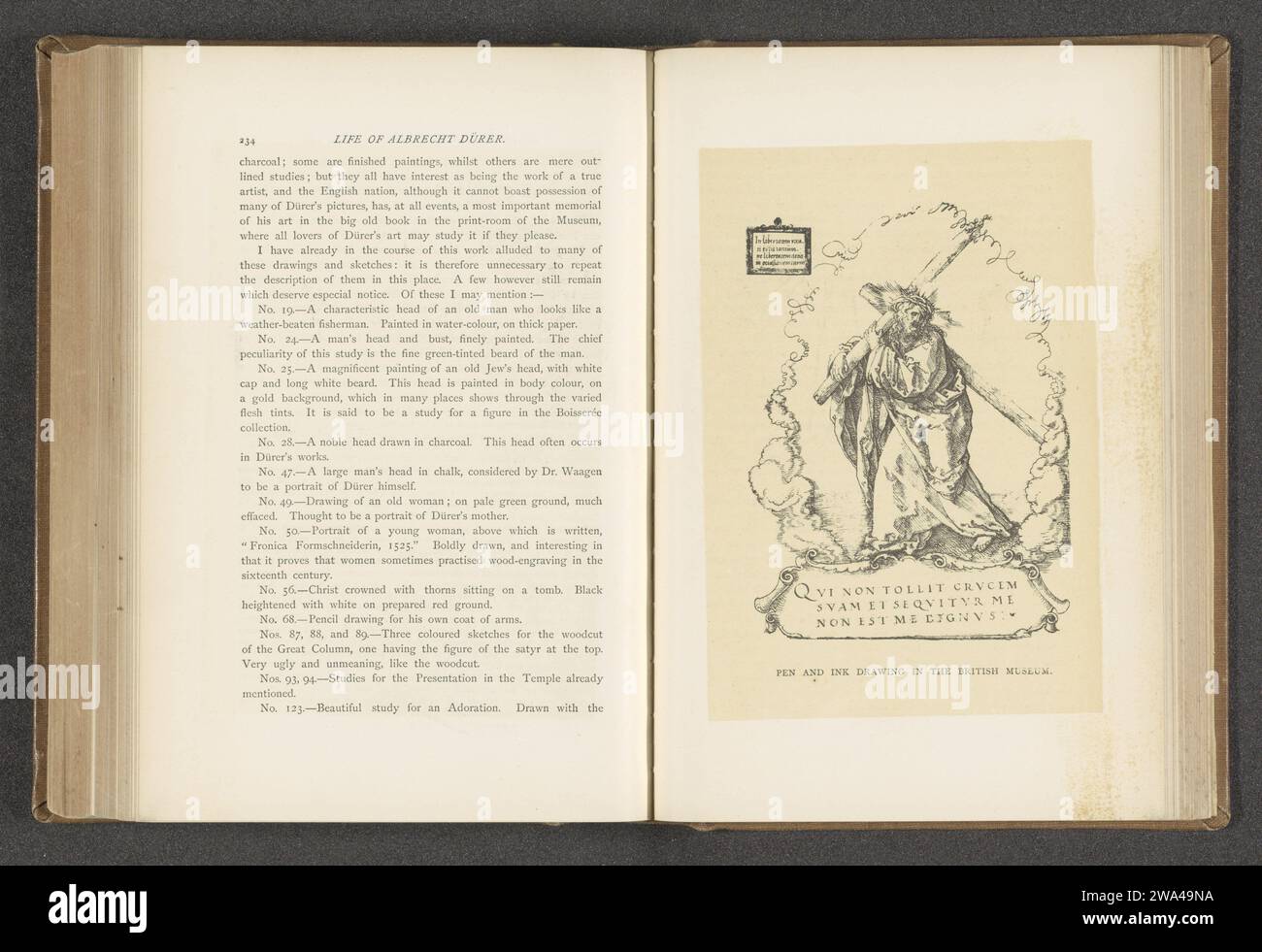 Photo production of a drawing of the Cross of Christ by Albrecht Dürer, Anonymous, After ...