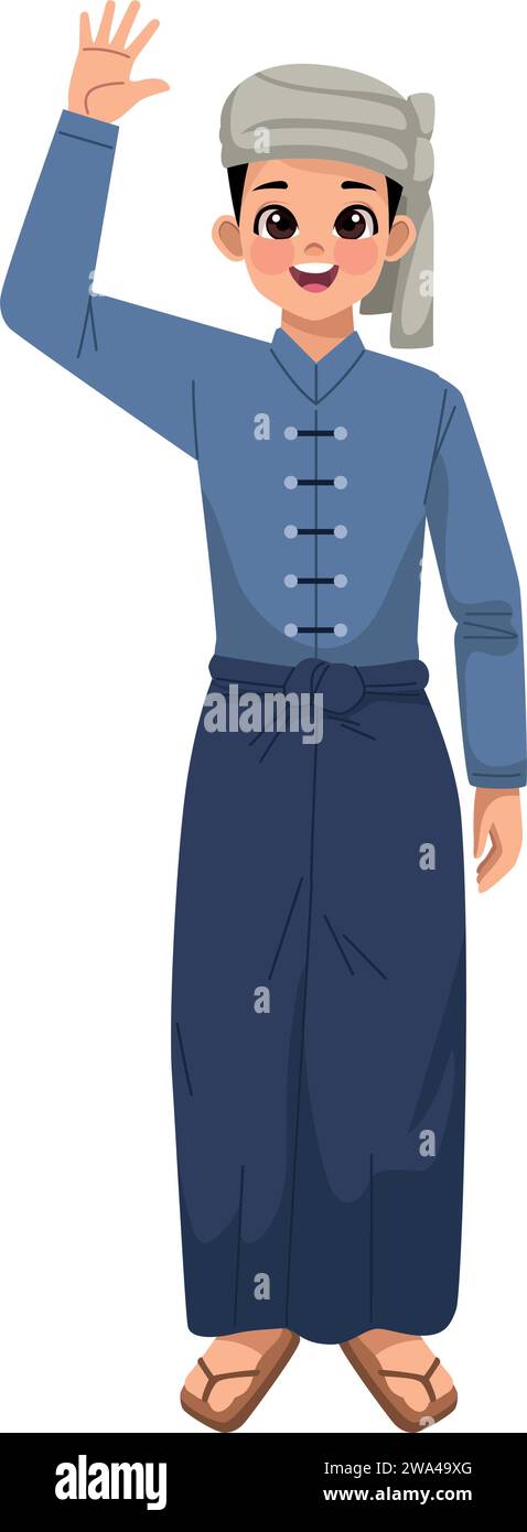 myanmar man greeting Stock Vector Image & Art - Alamy