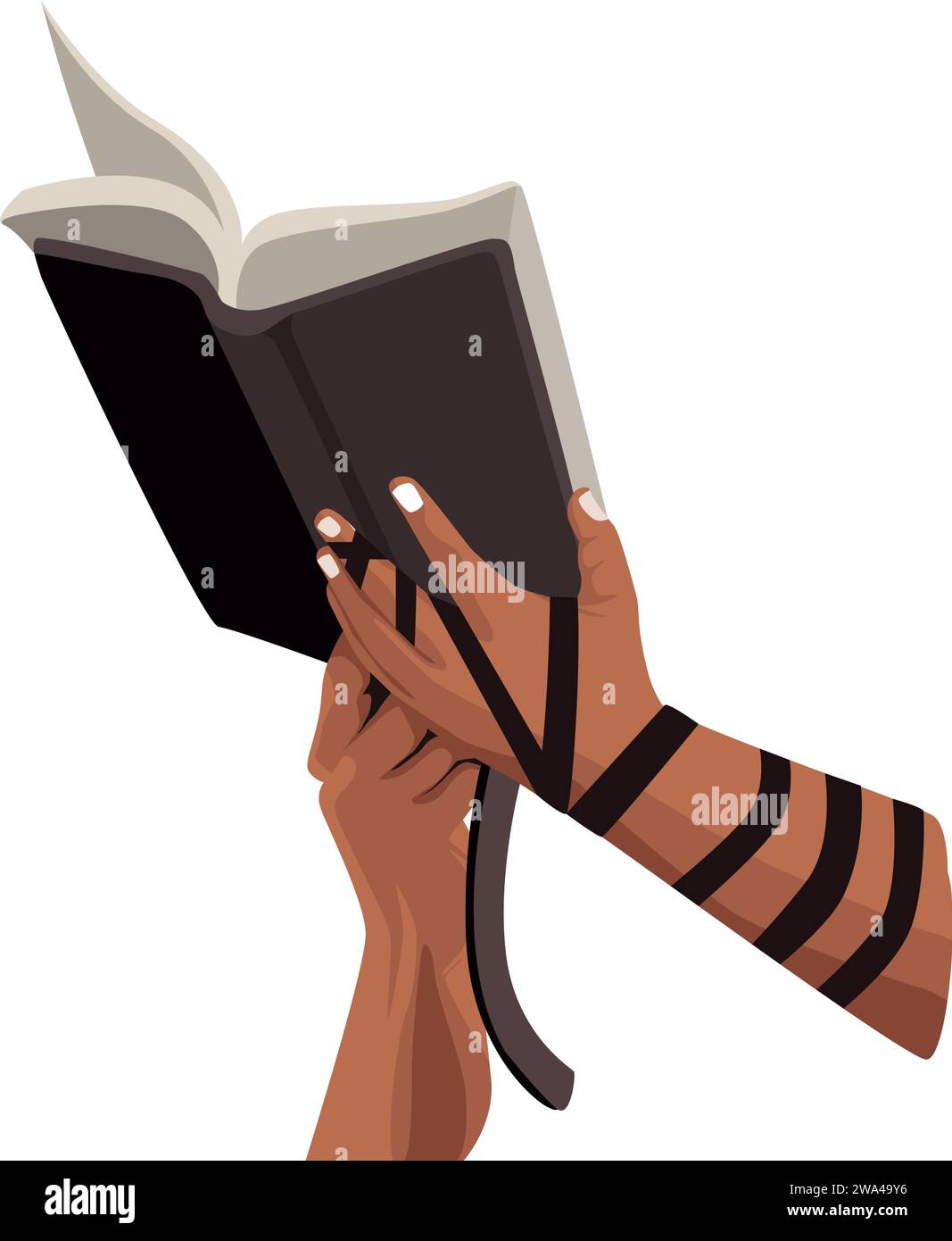 Arm or head tefillin Stock Vector Images - Alamy