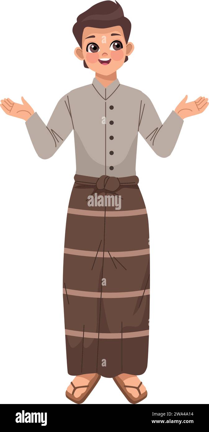 myanmar man cartoon Stock Vector Image & Art - Alamy