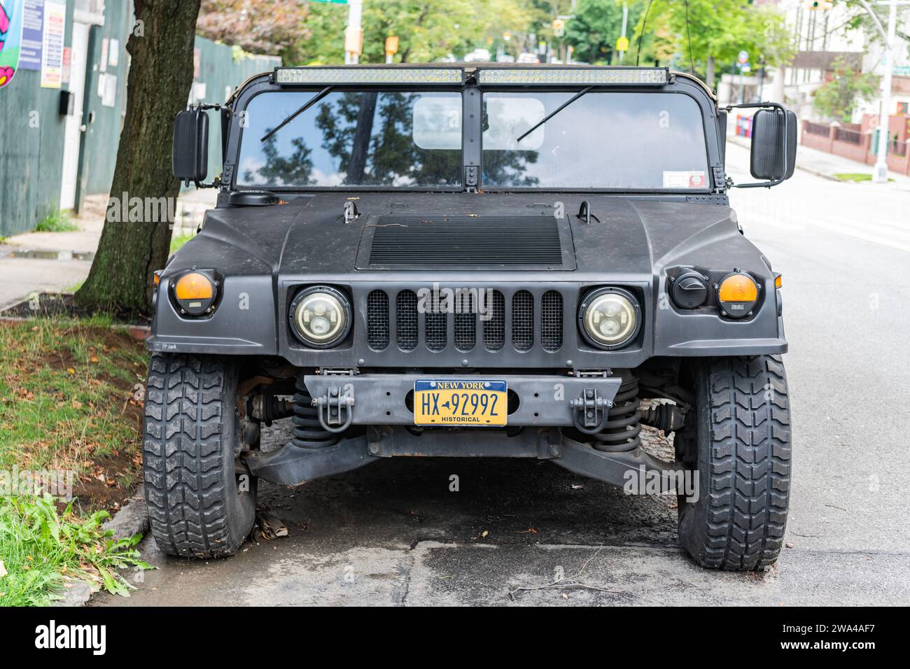 New York City, USA - August 26, 2023: Hummer H1 General Motors SUV off ...
