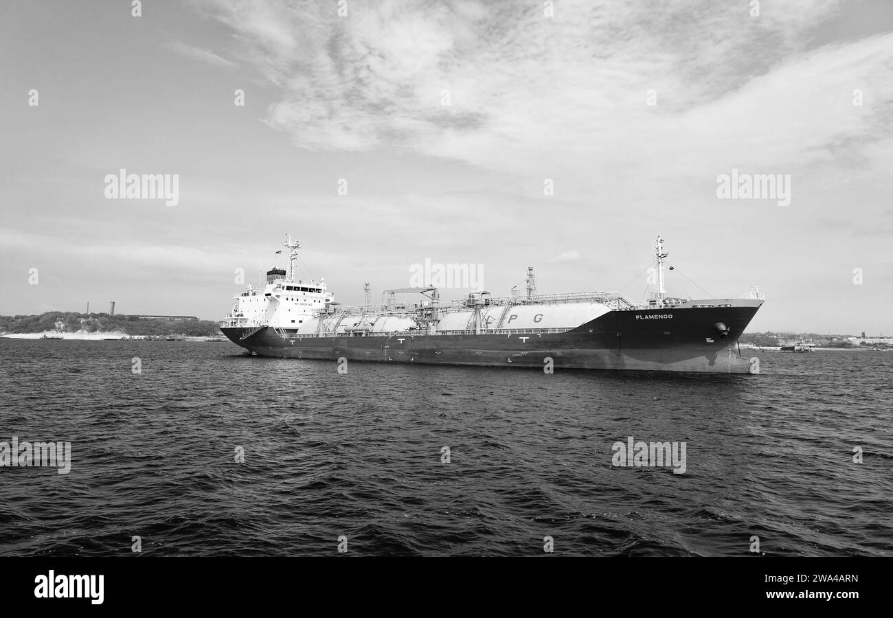 Lpg tanker ship Black and White Stock Photos & Images - Alamy