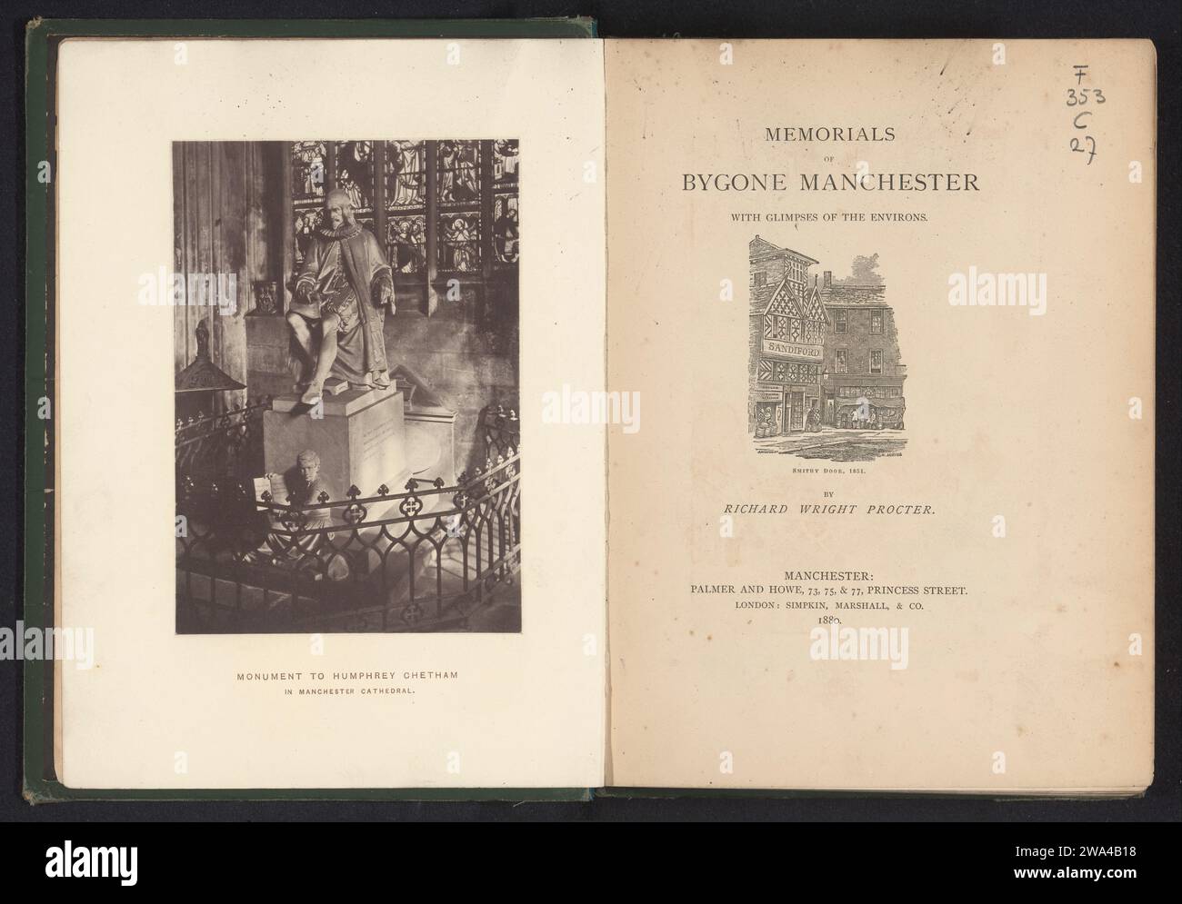 Memorials of bygone Manchester with glimpses of the environs, Richard ...