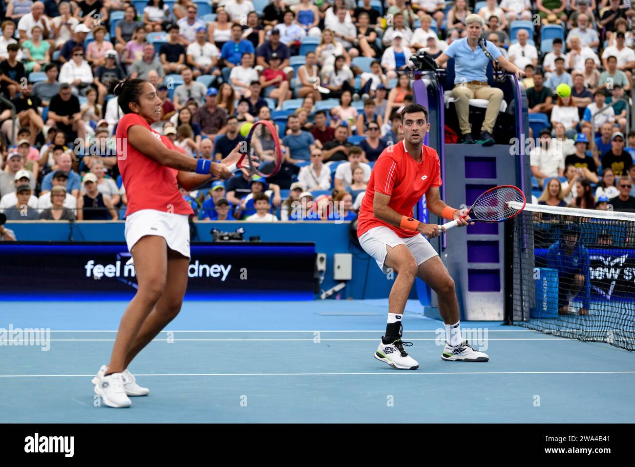 Sydney, Australia. 02nd Jan, 2024. Daniela Seguel and Nicolas Jarry of ...
