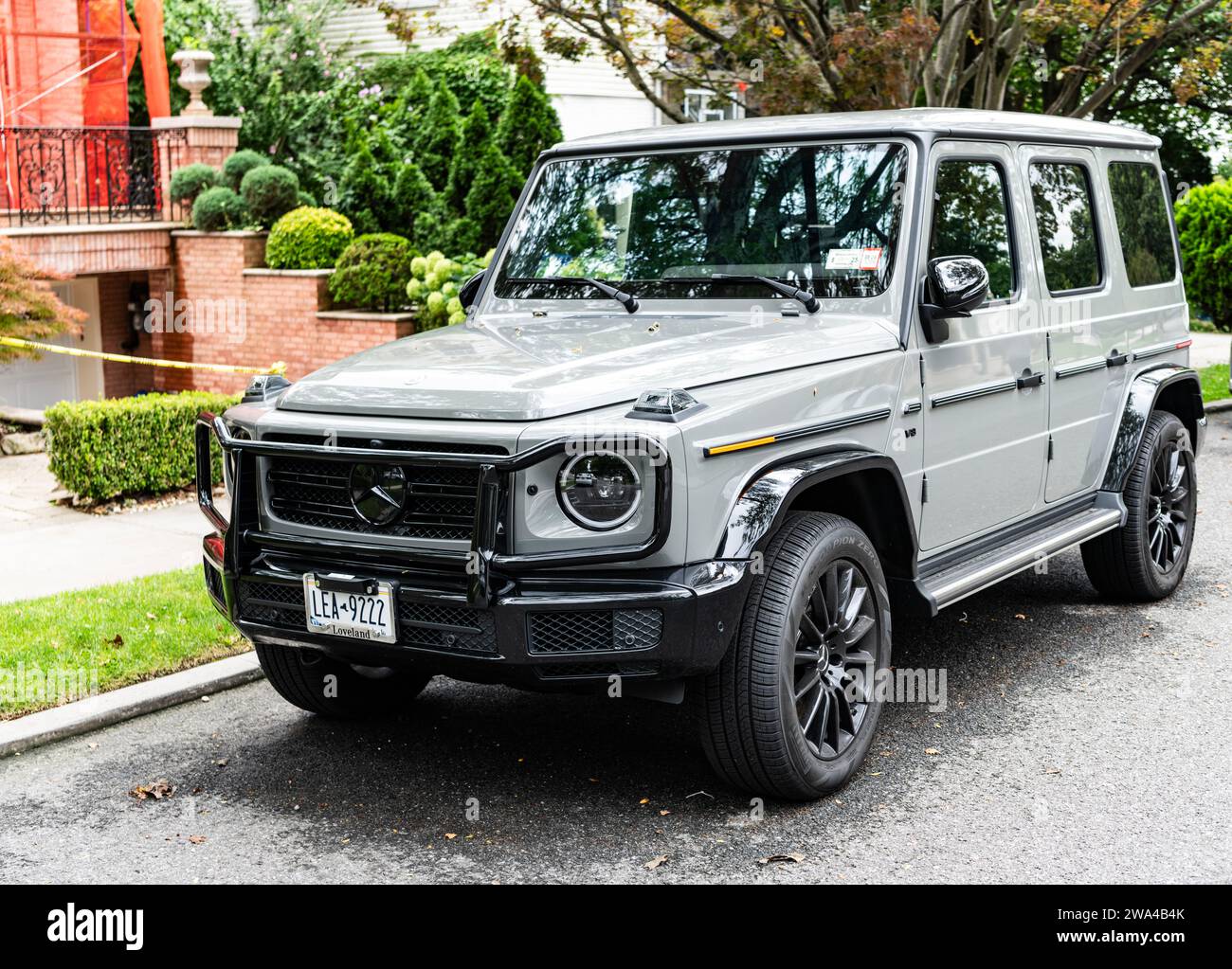 New York City, USA - August 26, 2023: 2021 Mercedes Benz G550 car also ...