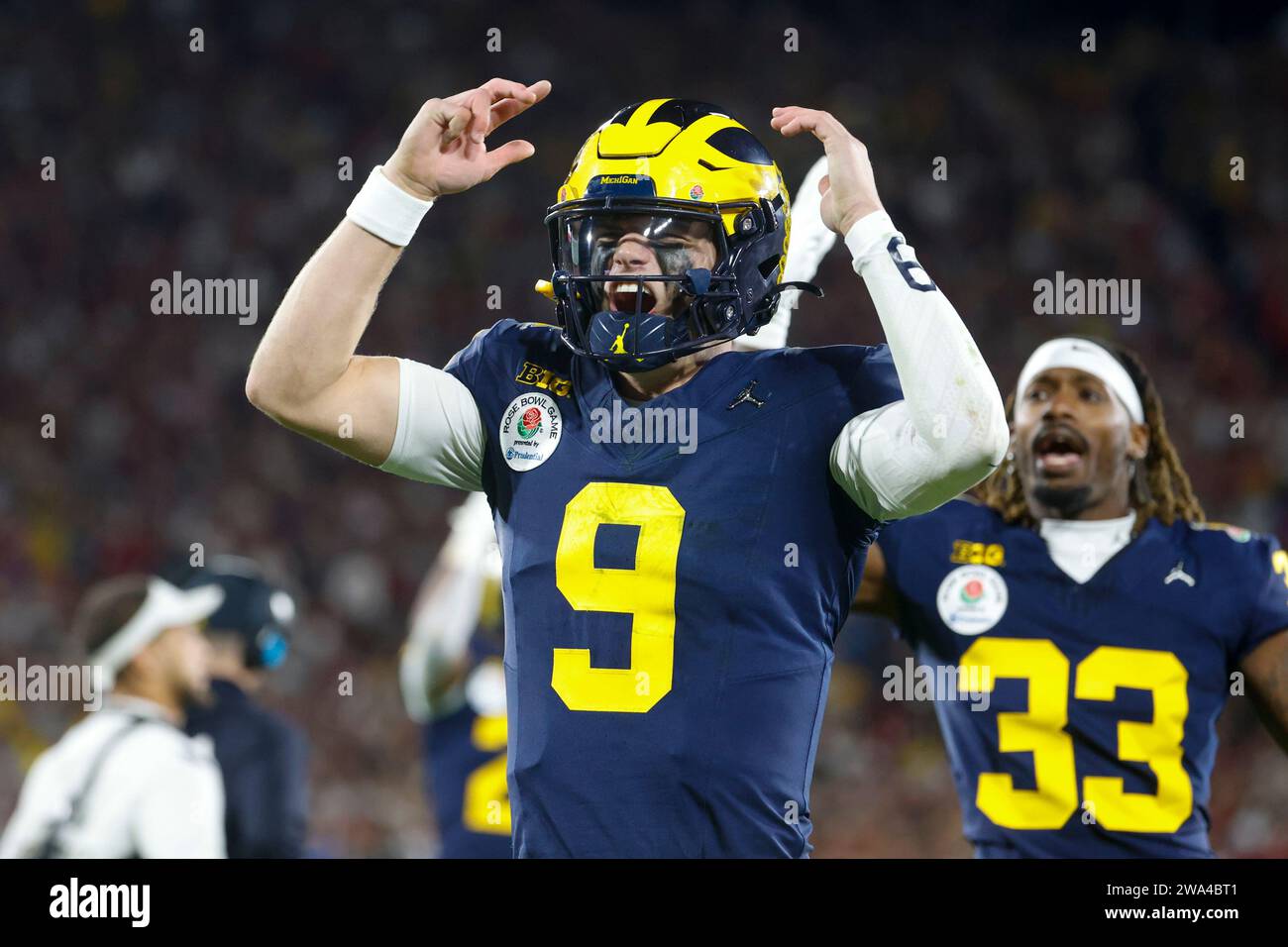 Los Angeles, United States. 01st Jan, 2024. Michigan quarterback J.J ...