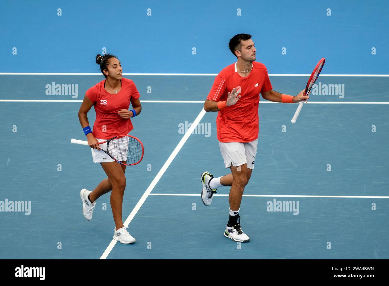 Sydney, Australia. 02nd Jan, 2024. Daniela Seguel and Nicolas Jarry of ...