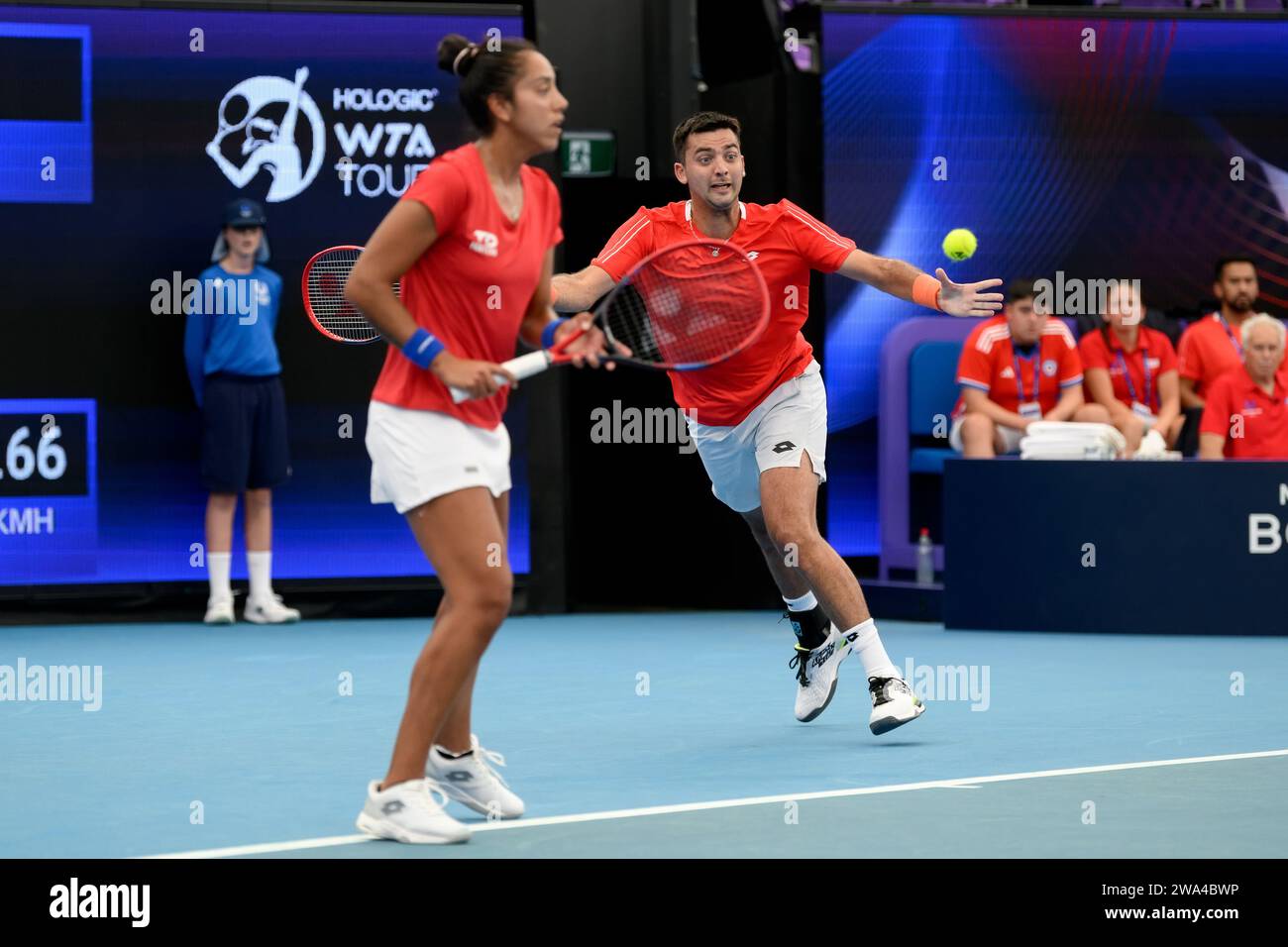 Sydney, Australia. 02nd Jan, 2024. Daniela Seguel and Nicolas Jarry of ...