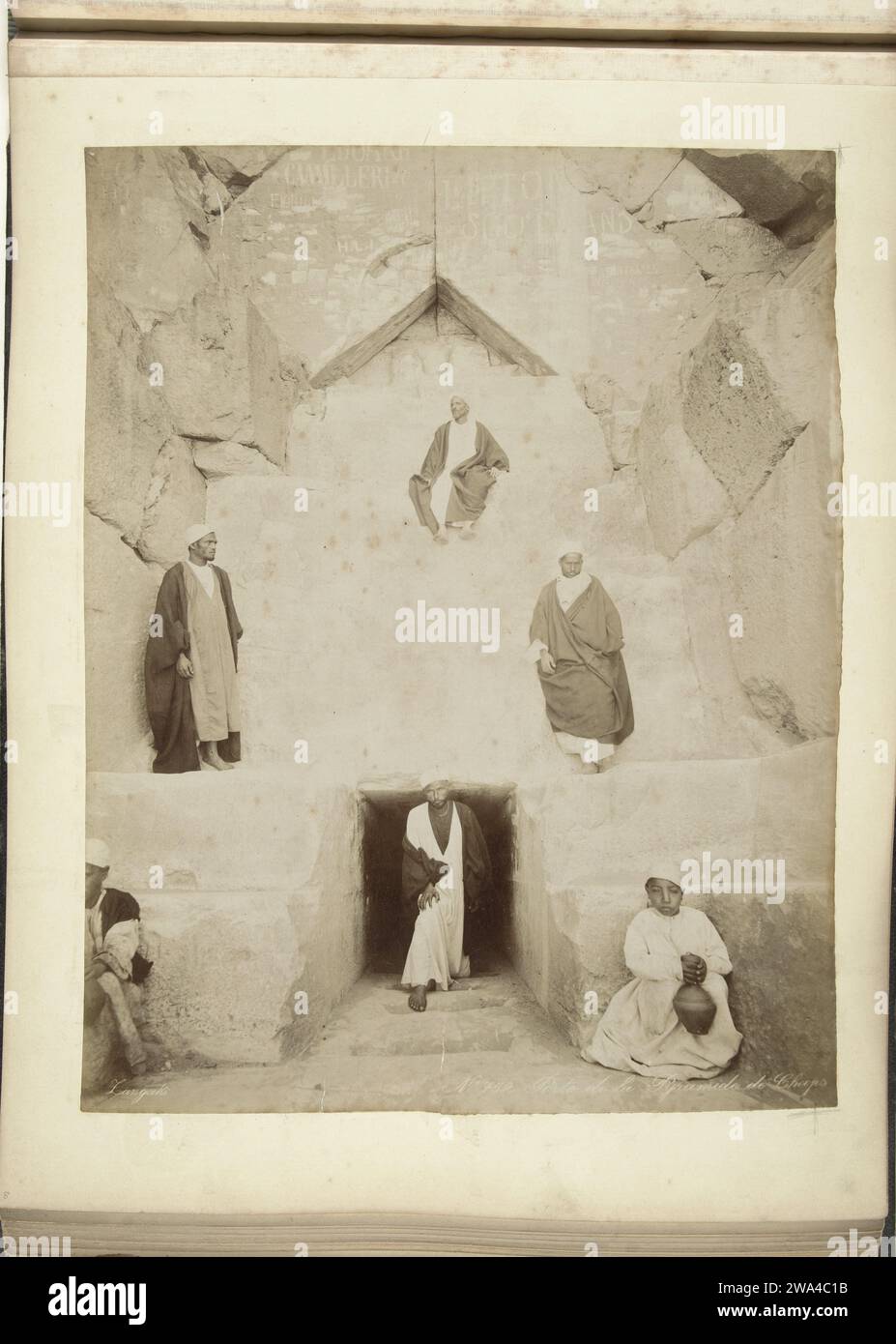 Six men for the gateway of the pyramid of Cheops, 1870 - 1900 ...
