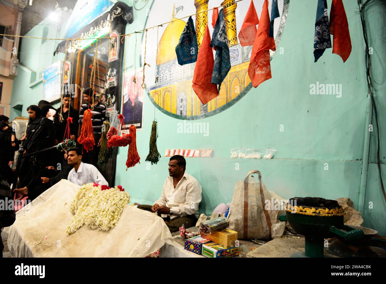 Shia Muslims visiting sites representing the story of the martyrdom of ...