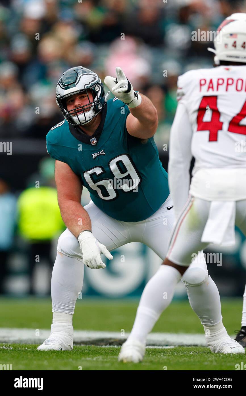 Philadelphia Eagles guard Landon Dickerson (69) in action against the ...