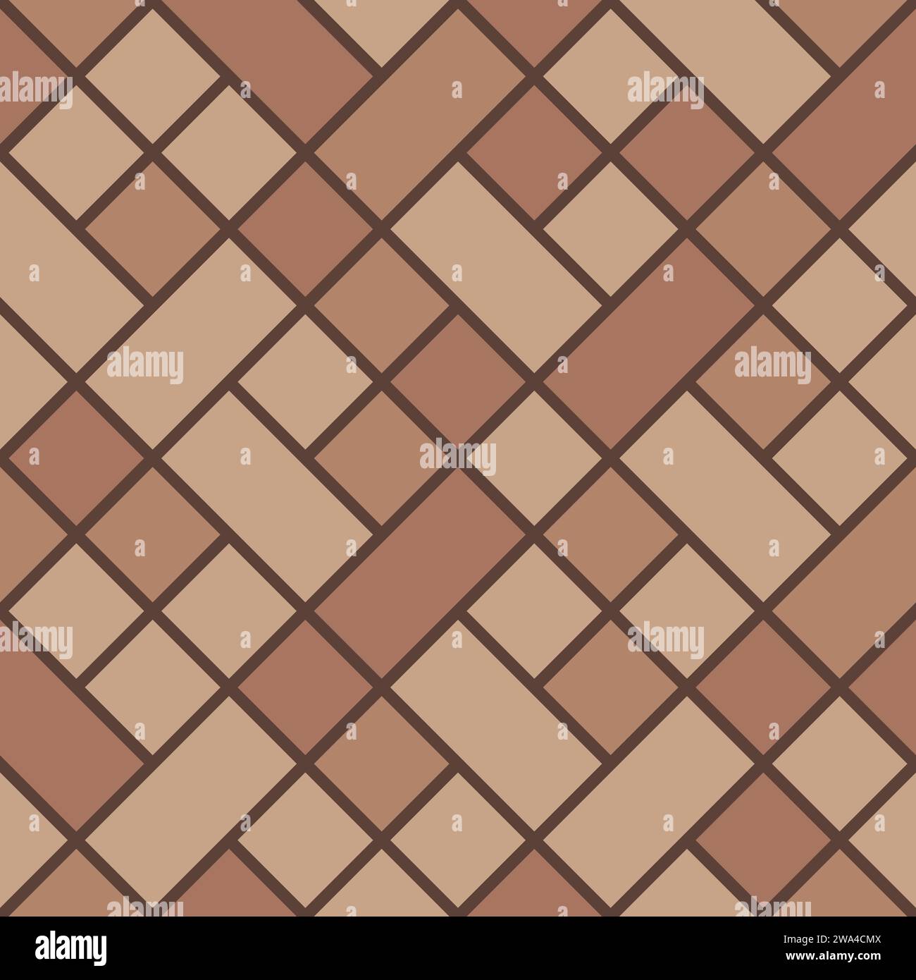 Brown Flanders weave pavement top view pattern, street cobblestone ...