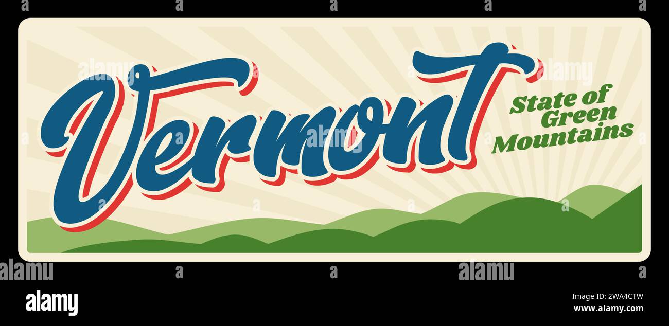 Green mountains vermont Stock Vector Images - Alamy