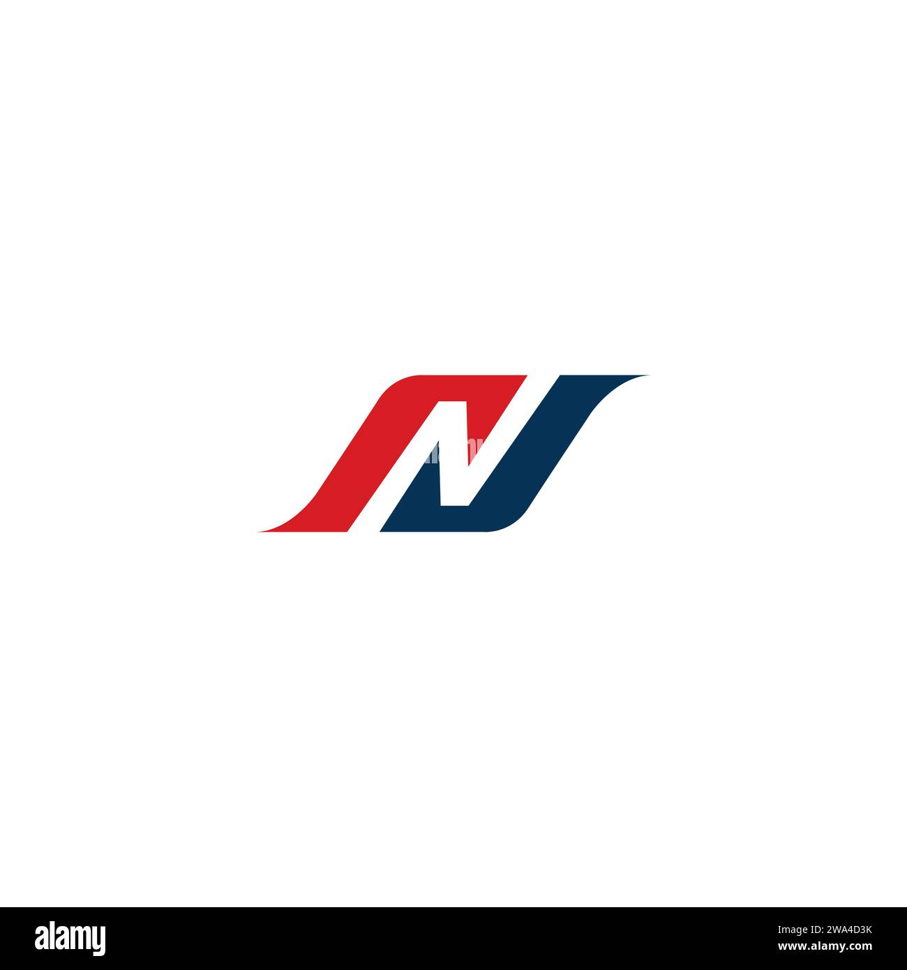 N Logo Simple Combination Red and Blue Color Stock Vector Image & Art ...