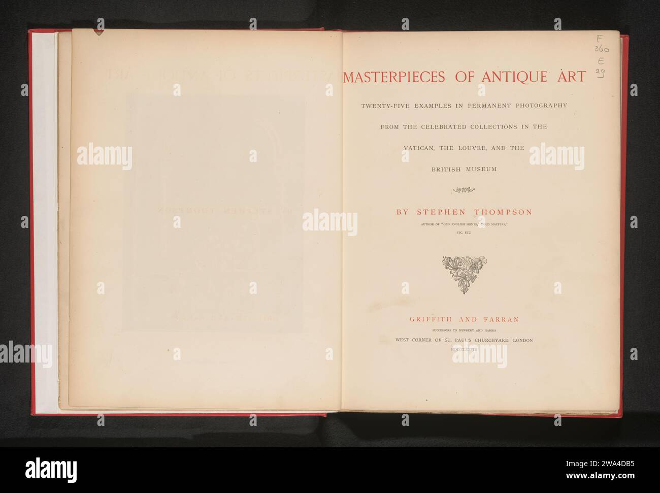 Masterpieces of antique art, Stephen Thompson, 1878 book London paper ...