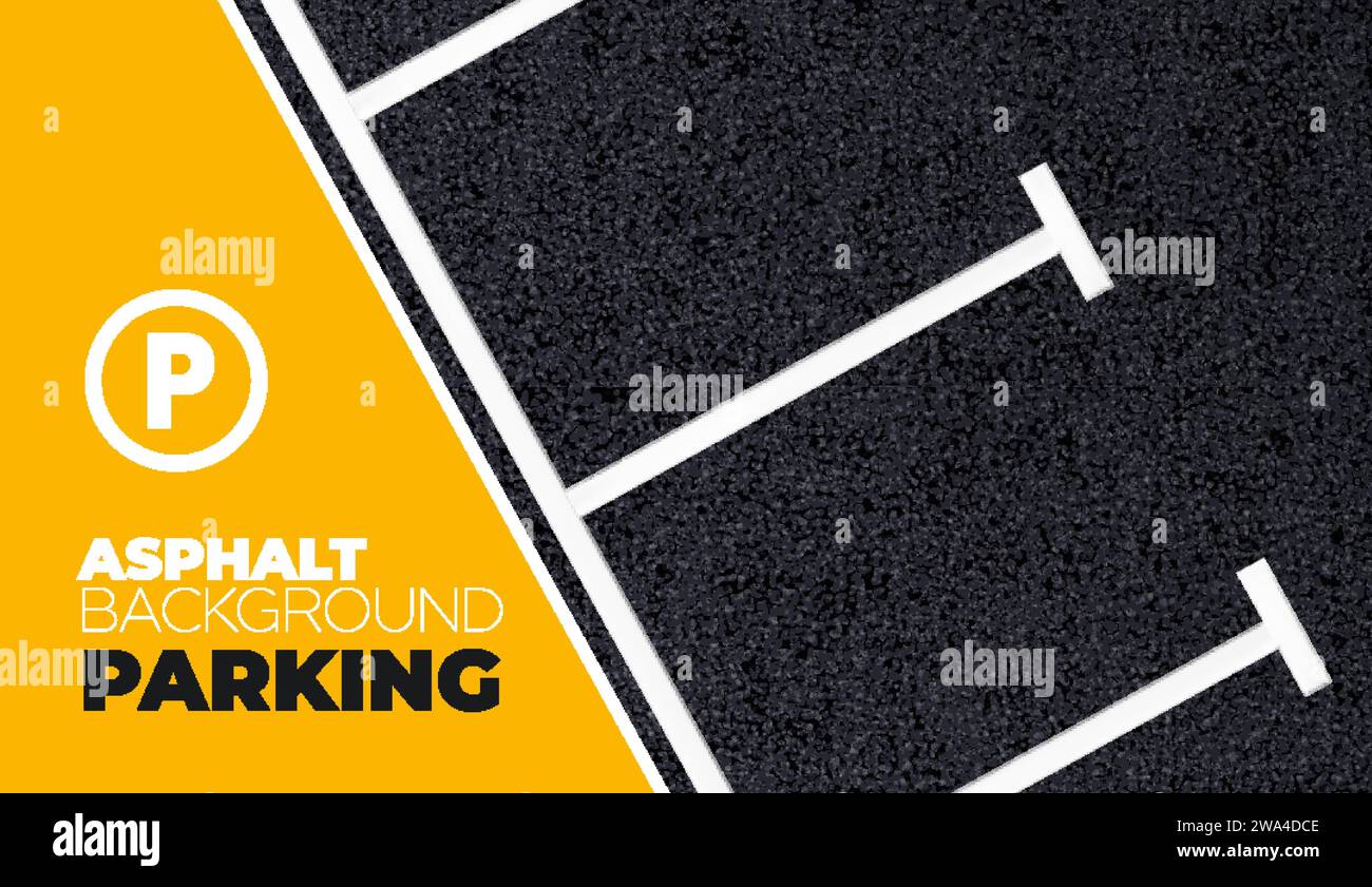 Parking zone line. Asphalt texture background. Black tarmac surface ...