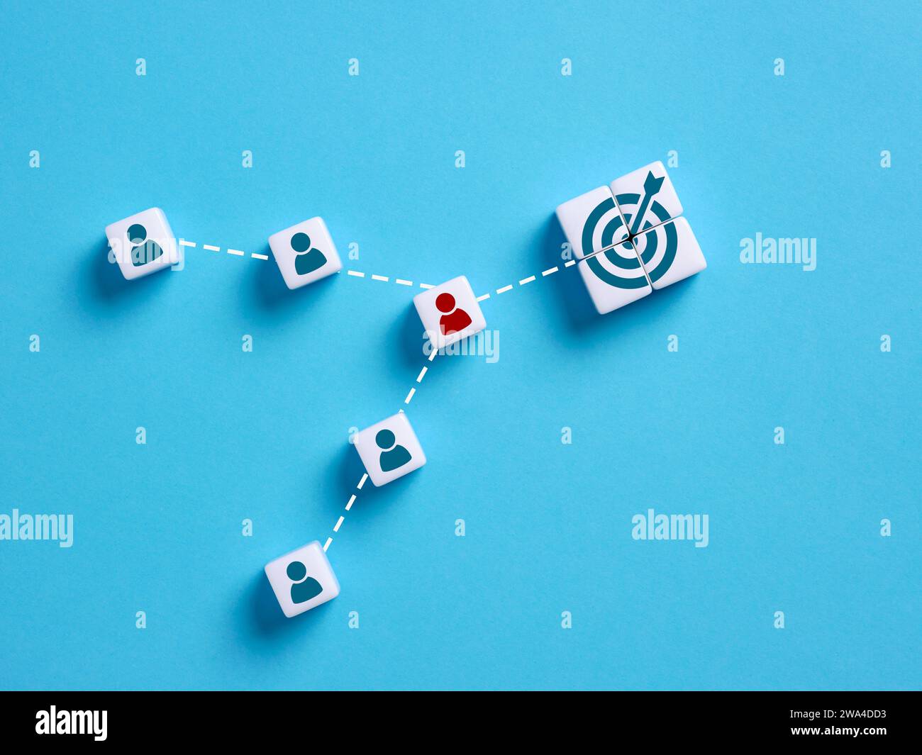 Teamwork and collaboration in business goal achievement. Leadership and ...