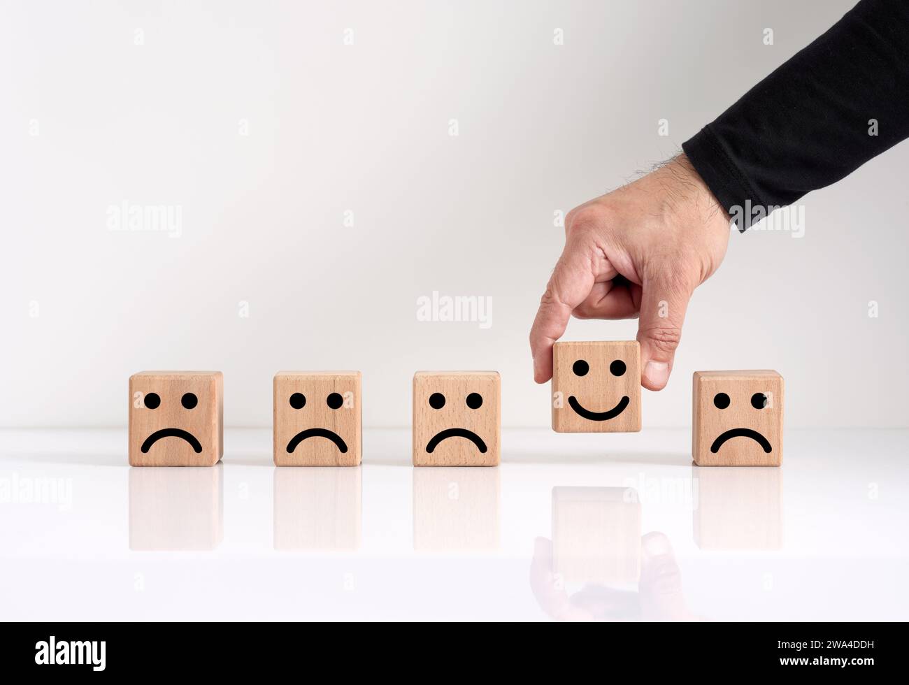 Job satisfaction. Choosing the happy and motivated employee. Positive ...