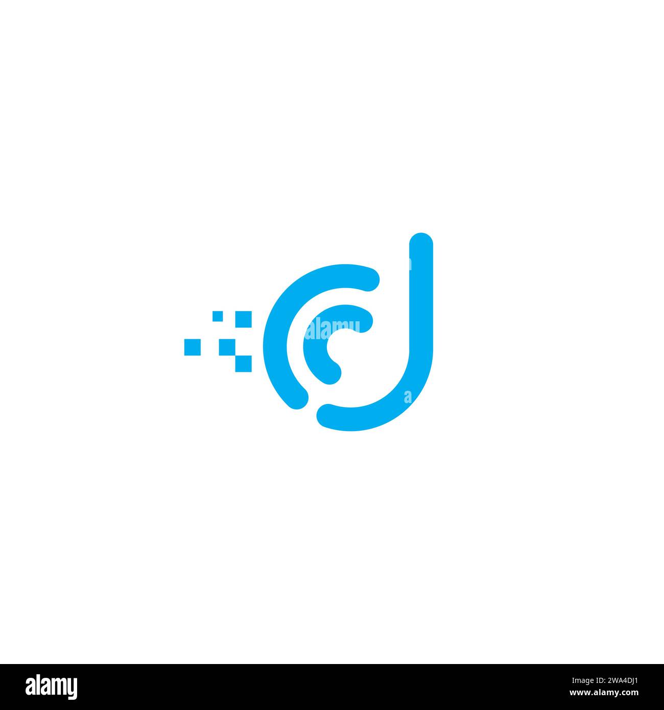 D Digital Logo Modern Design. Letter D Icon Stock Vector Image & Art ...