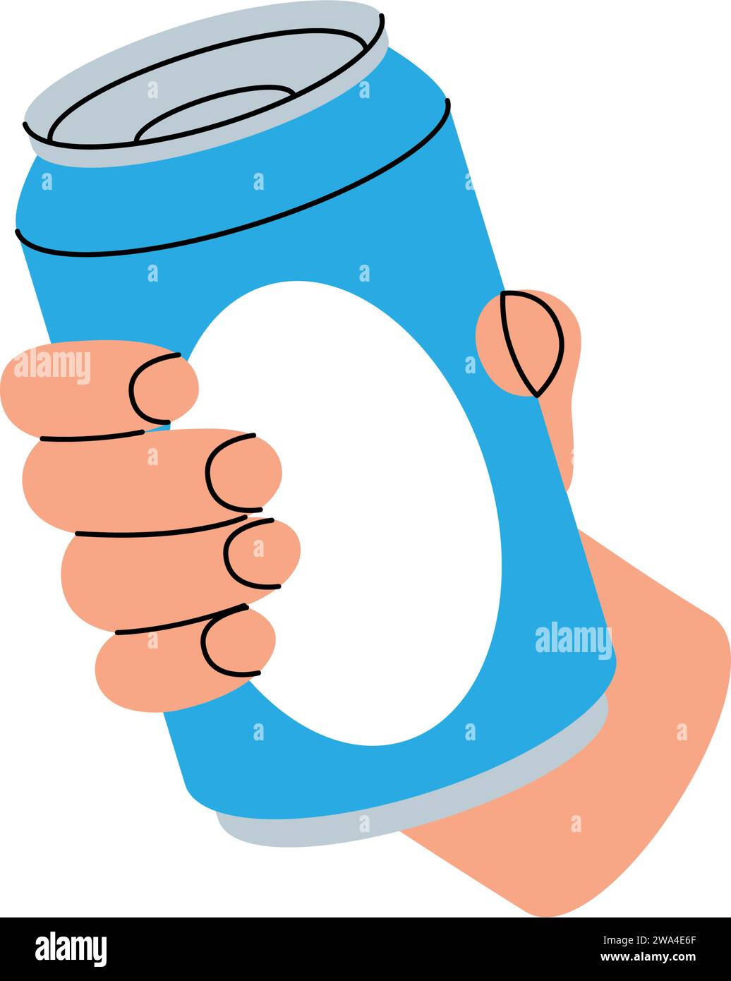 Hand holding a beer can. Beer pub product. Brewing process, brewery ...