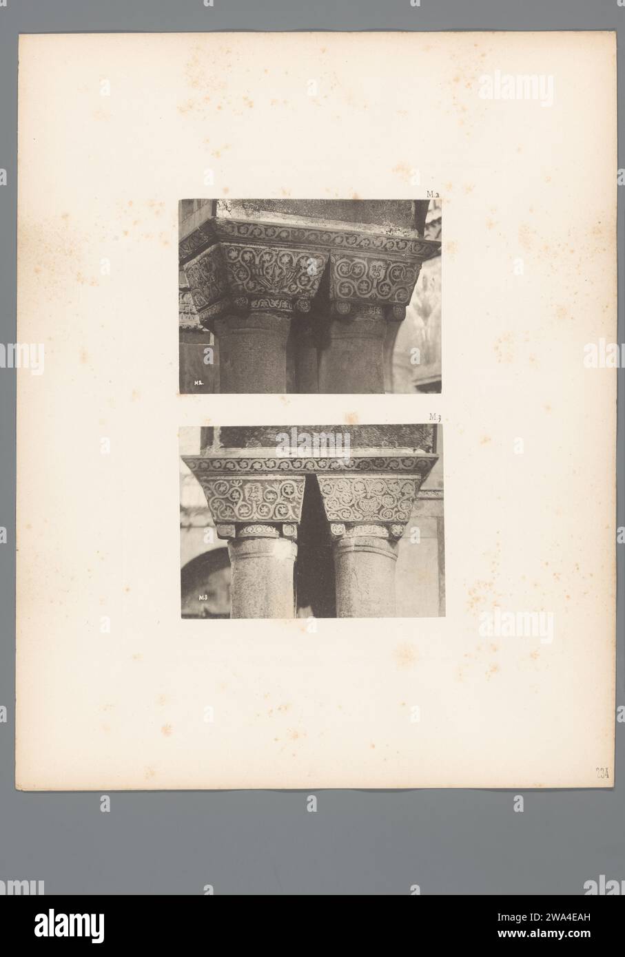 Two images of capitals of the San Marco in Venice, Carl Heinrich Jacobi ...