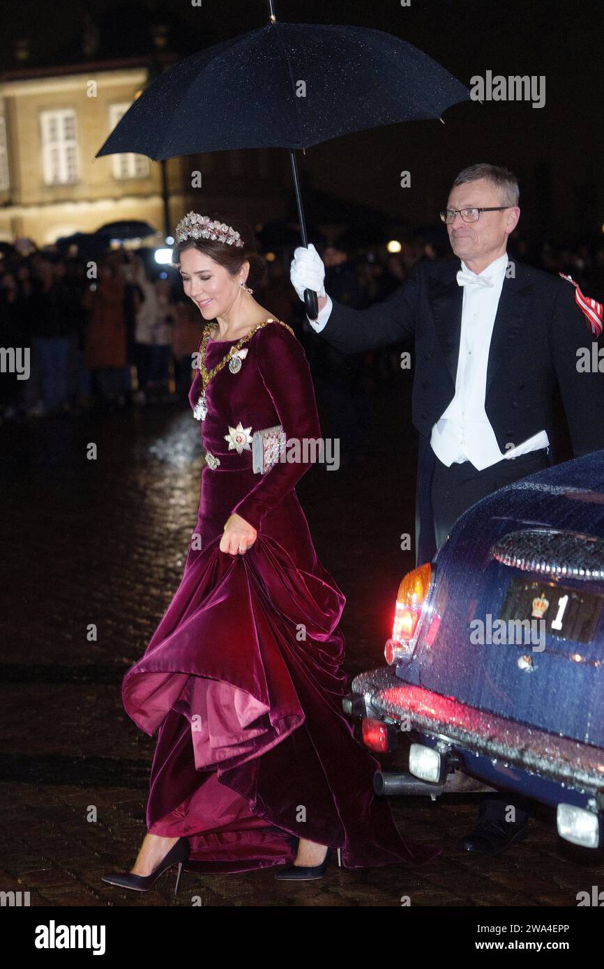 Denmark's future queen Crown Princess Mary arrives for the New Year's ...