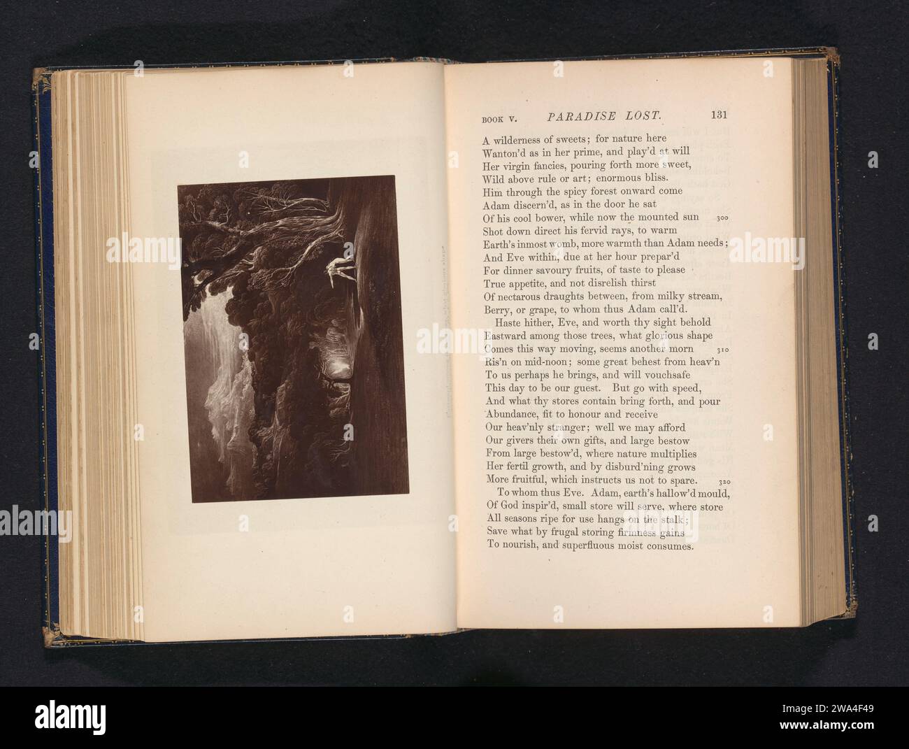 Photo production of a print, representing Adam and Eva see the ...