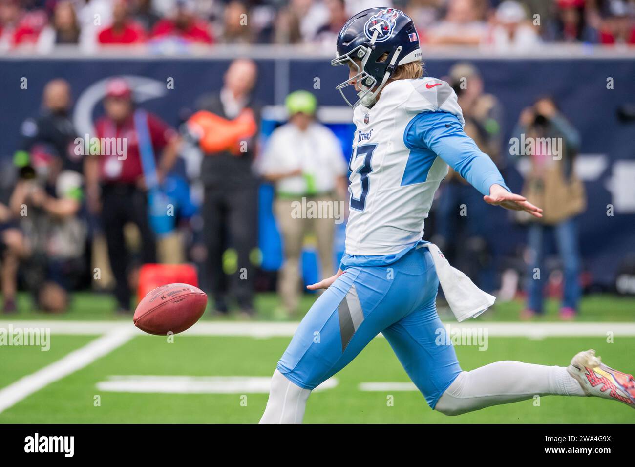 December 31, 2023: Tennessee Titans punter Ty Zentner (13) during a ...