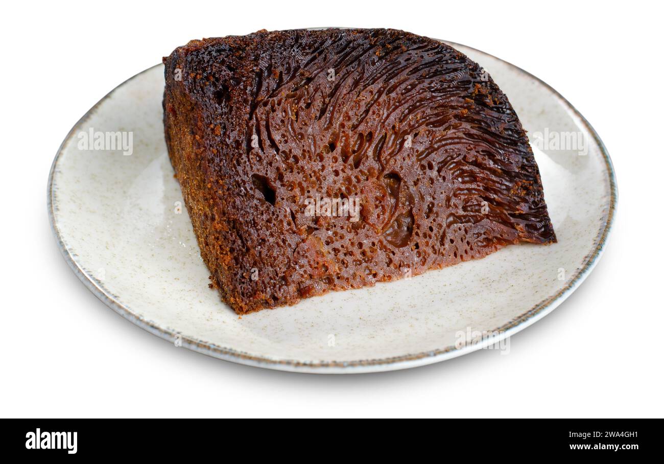 Baba Neagra, Black Baba, Traditional Moldovan Dessert on White Isolated ...