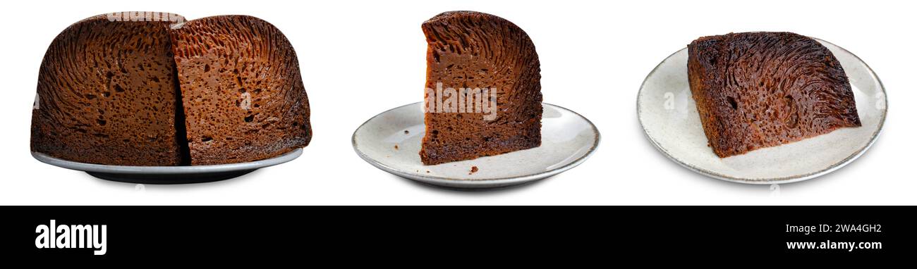 Baba Neagra, Black Baba, Traditional Moldovan Dessert on White Isolated ...