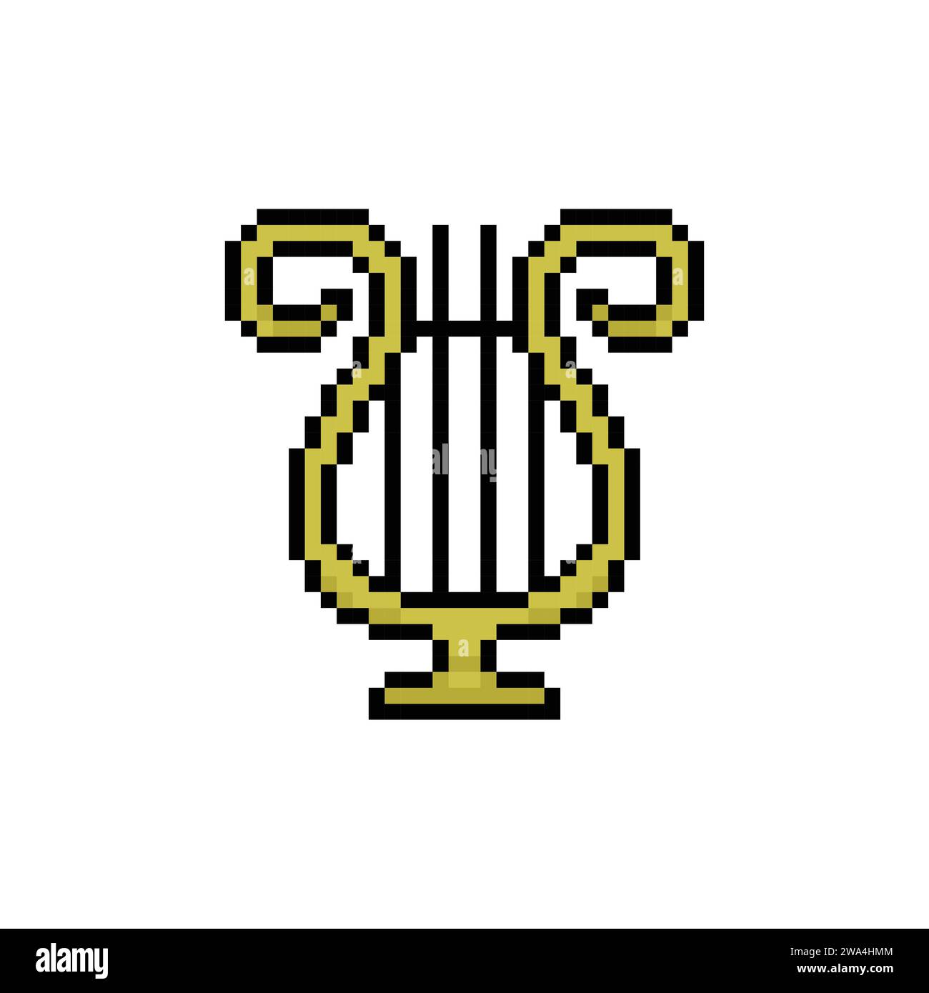 Harp instrument pixel art design vector Stock Vector Image & Art - Alamy