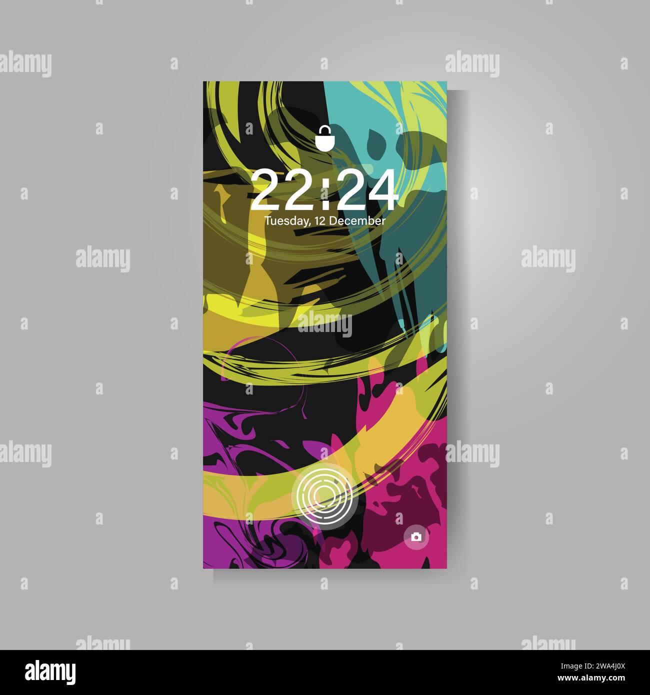 Wallpaper and lock screen Stock Vector Images - Alamy