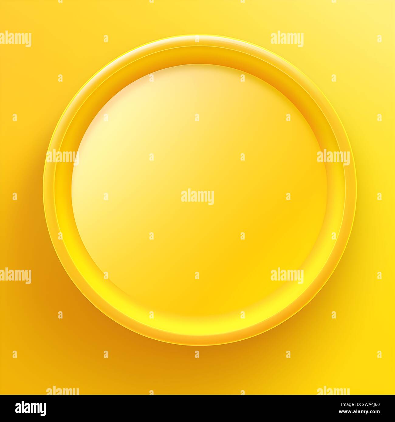 Empty circle round shape plate on yellow gradient background Stock ...