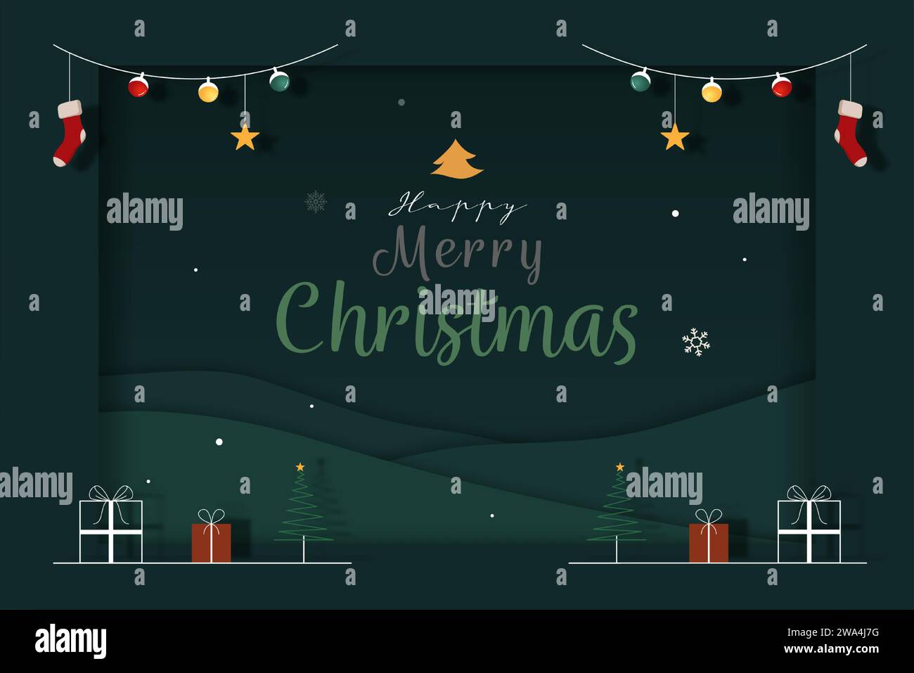 Green background on merry Stock Vector Images - Alamy